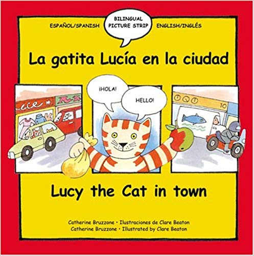 Lucy the Cat in Town Bilingual Spanish Book | Multilingual Books