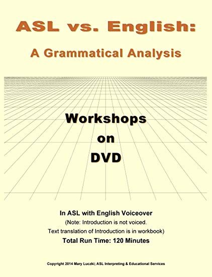 ASL vs English DVD with Workbook | Multilingual Books
